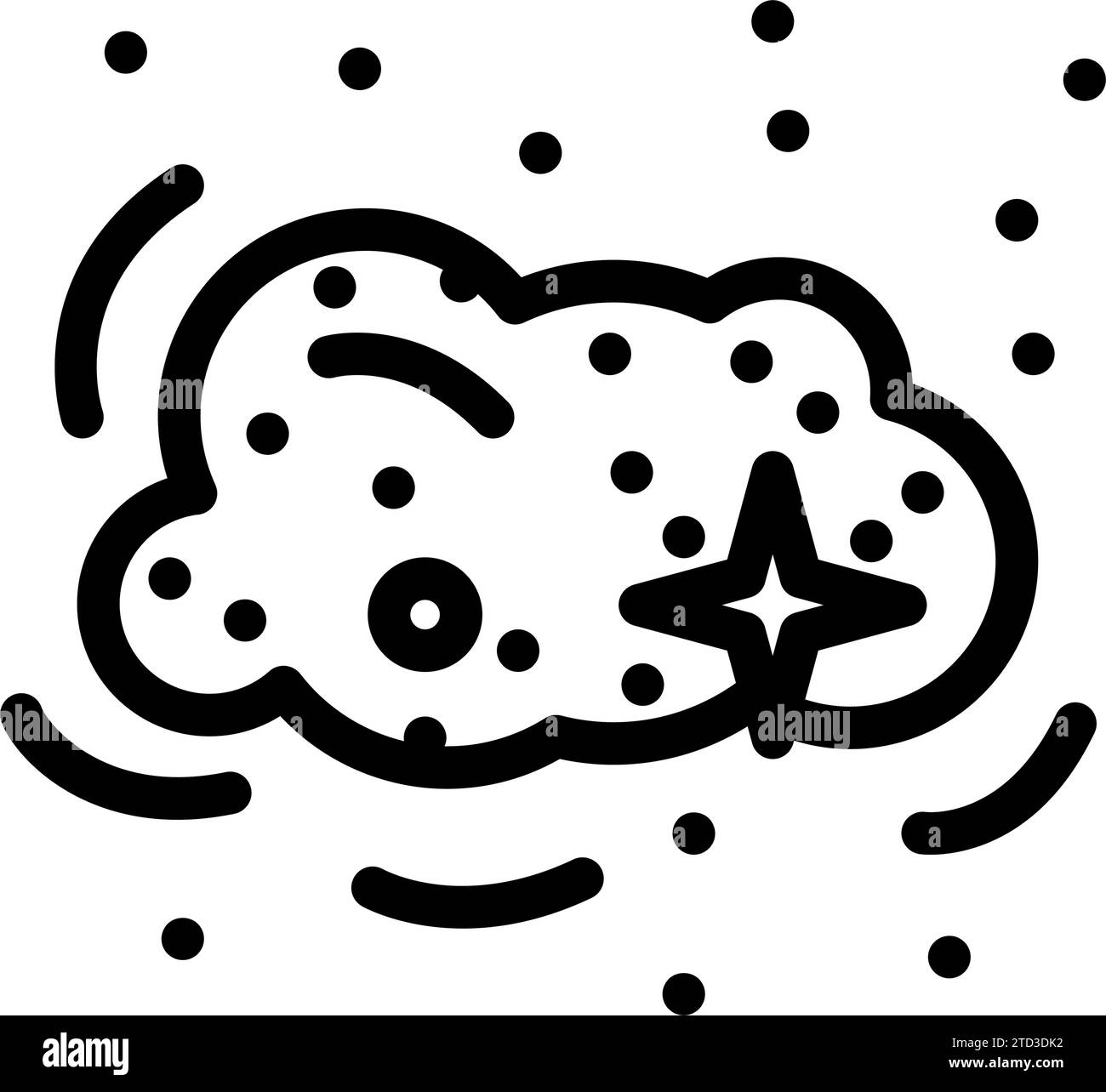 cosmic dust space exploration line icon vector illustration Stock ...