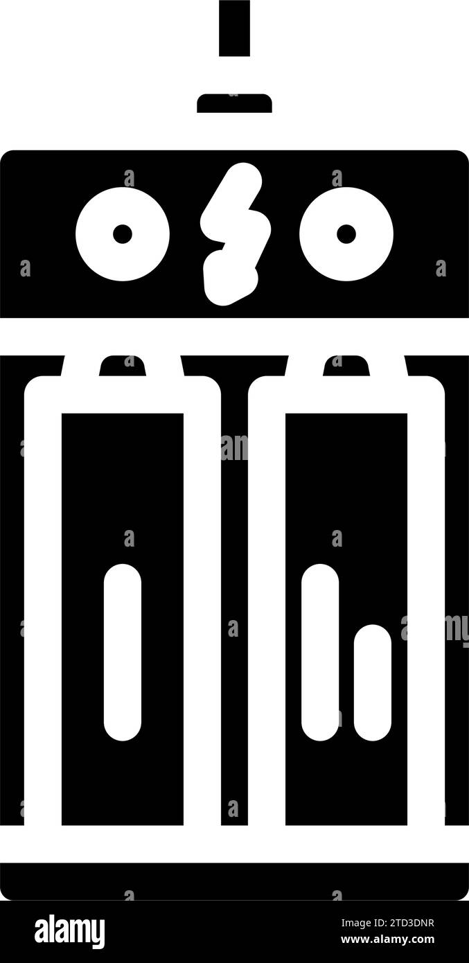 charging battery glyph icon vector illustration Stock Vector Image ...