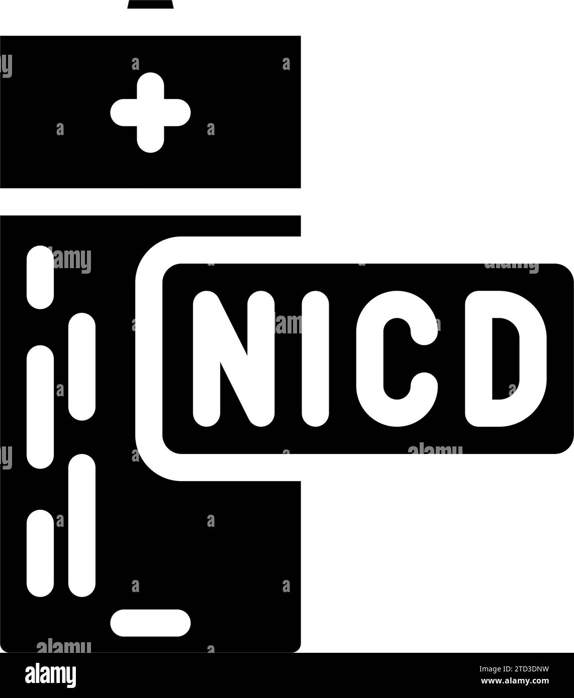 nickel cadmium battery glyph icon vector illustration Stock Vector ...