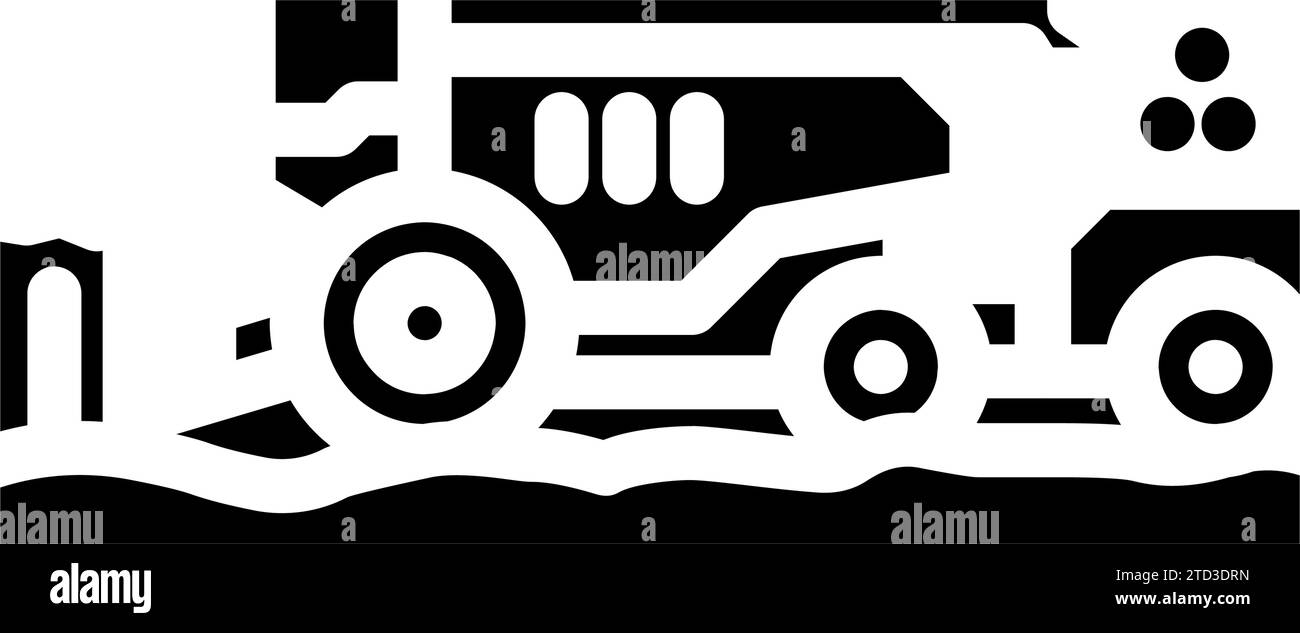 bioenergy harvesting biomass energy glyph icon vector illustration ...