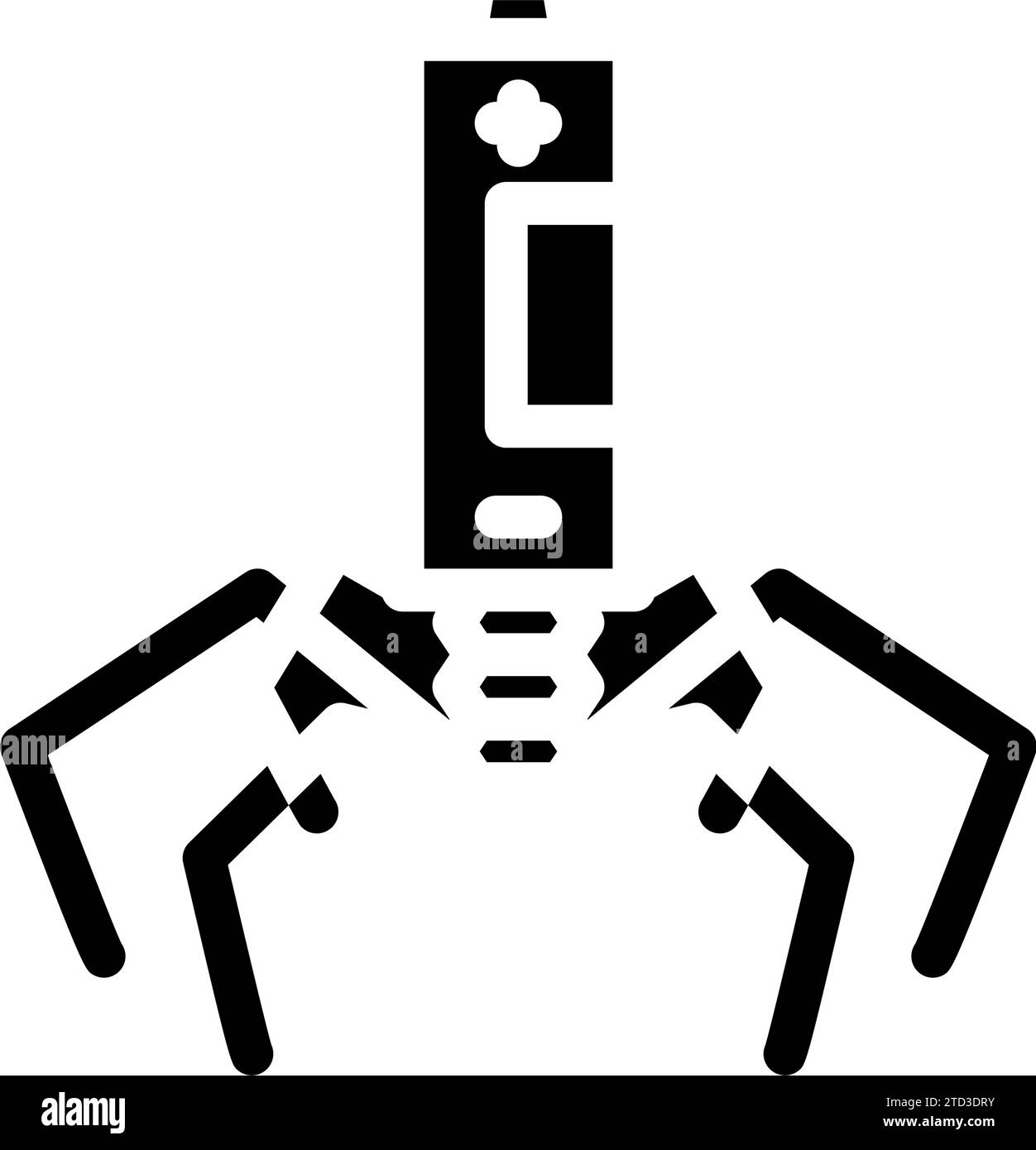 nano battery glyph icon vector illustration Stock Vector Image & Art ...