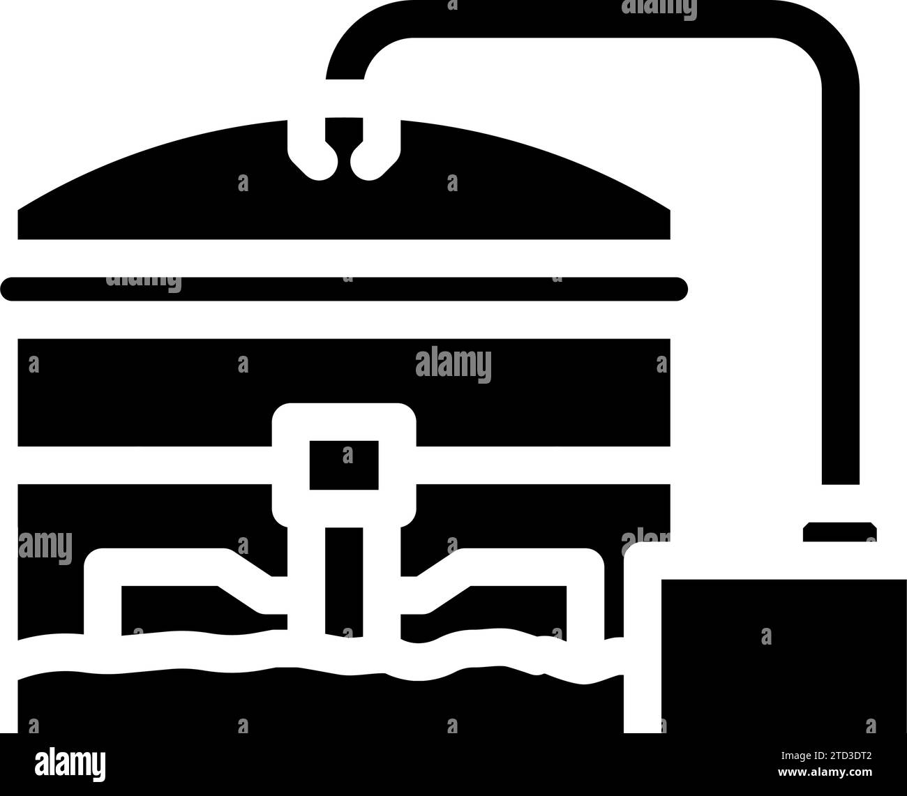 biogas plant biomass energy glyph icon vector illustration Stock Vector ...