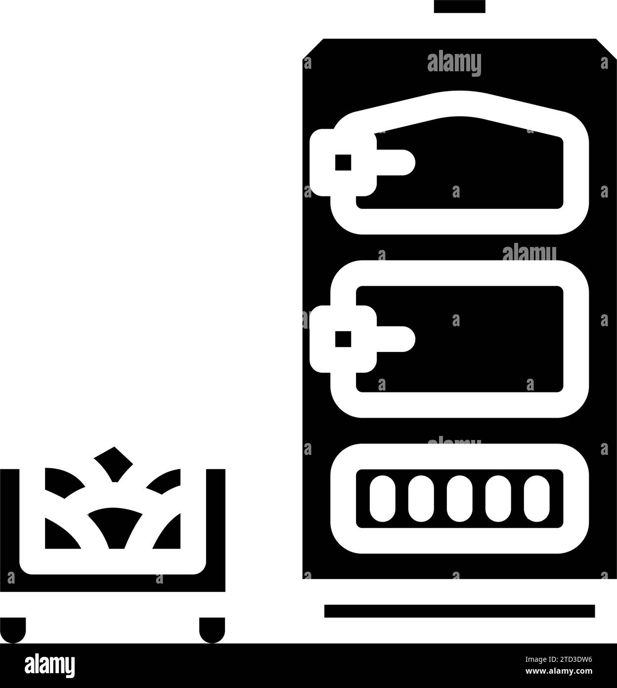 boiler biomass energy glyph icon vector illustration Stock Vector Image ...