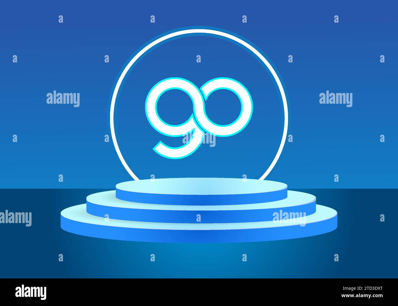 Letter GO blue logo sign. Vector logo design for business Stock Vector ...