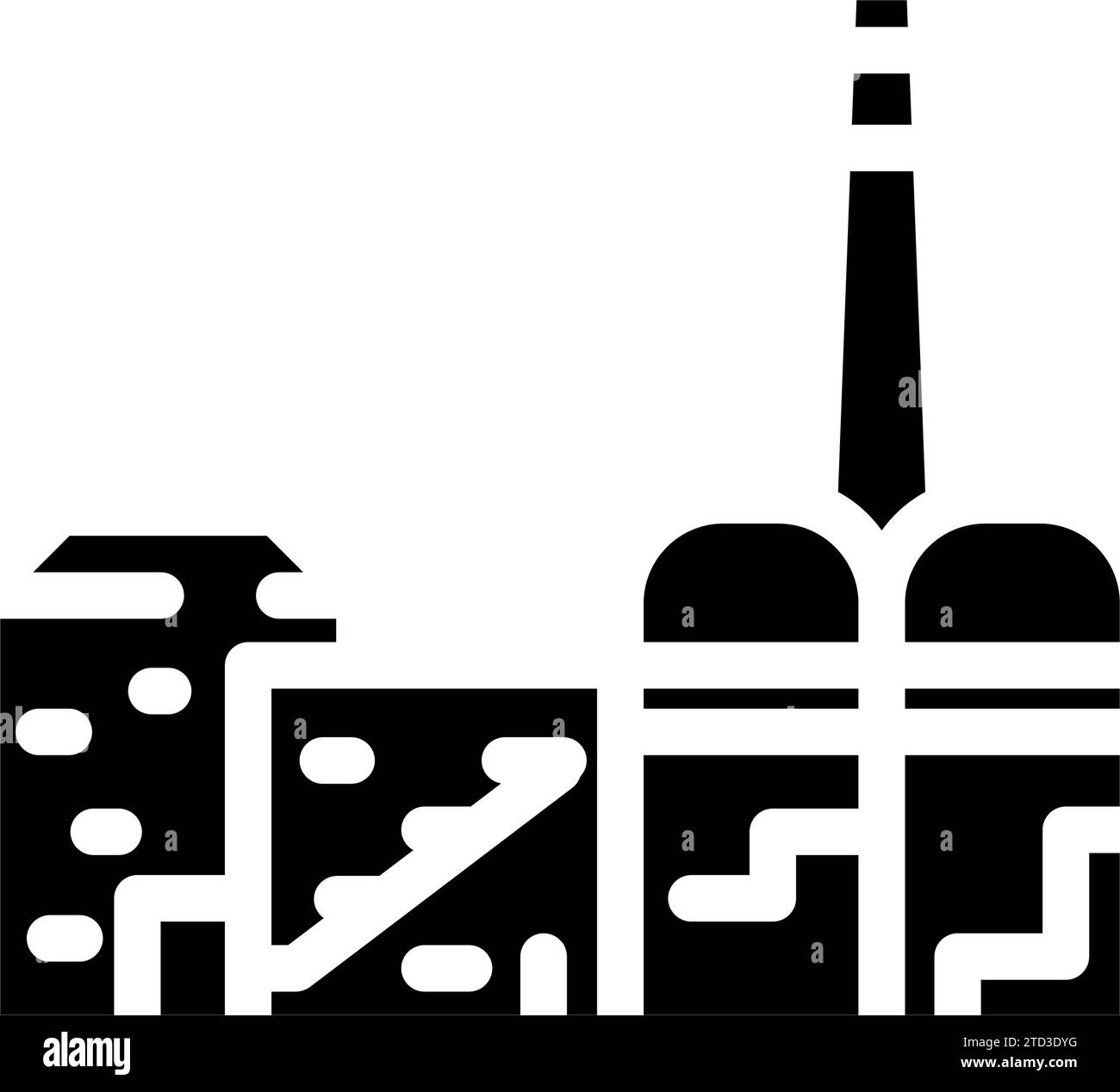 energy plant biomass glyph icon vector illustration Stock Vector Image ...