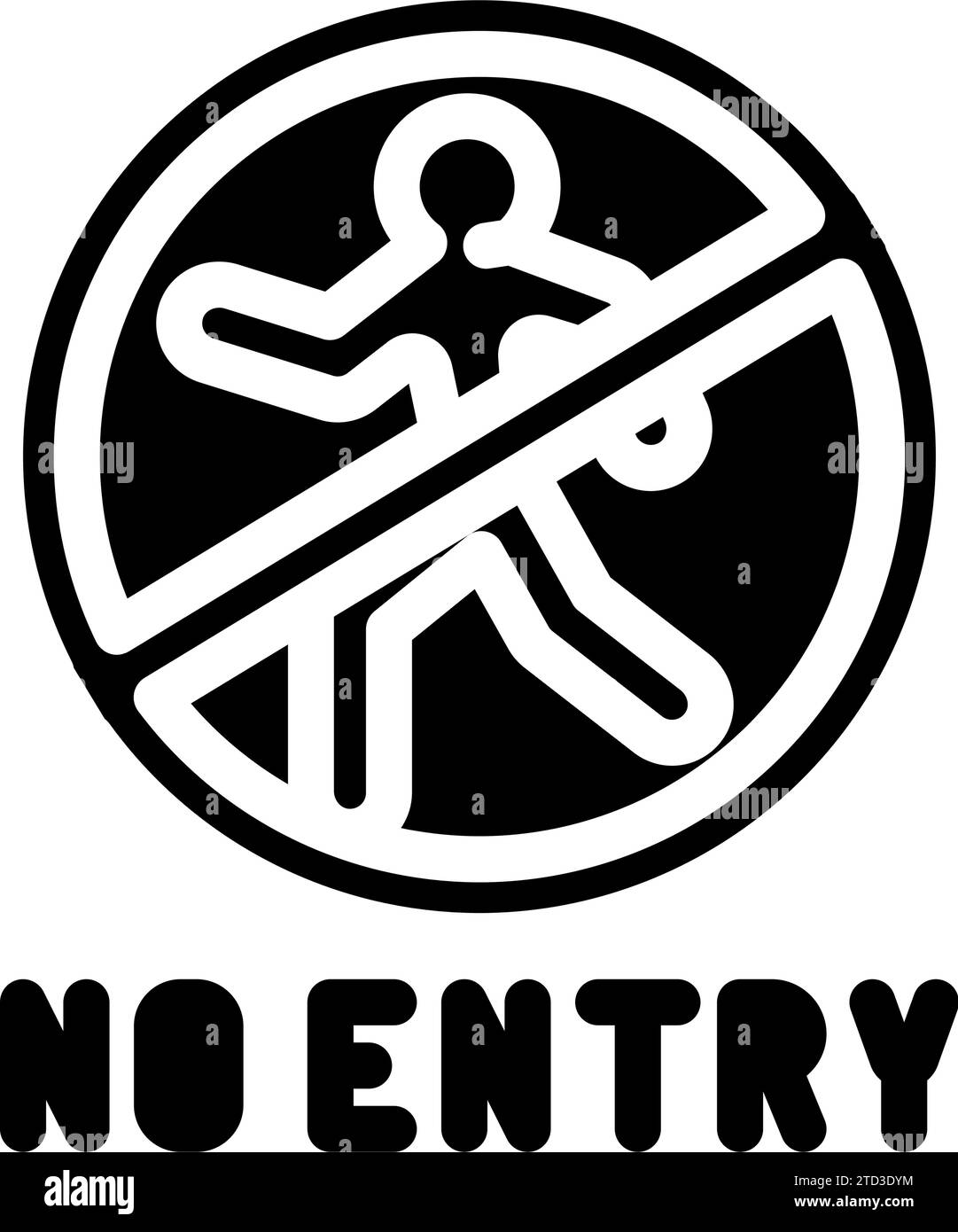 no entry glyph icon vector illustration Stock Vector Image & Art - Alamy