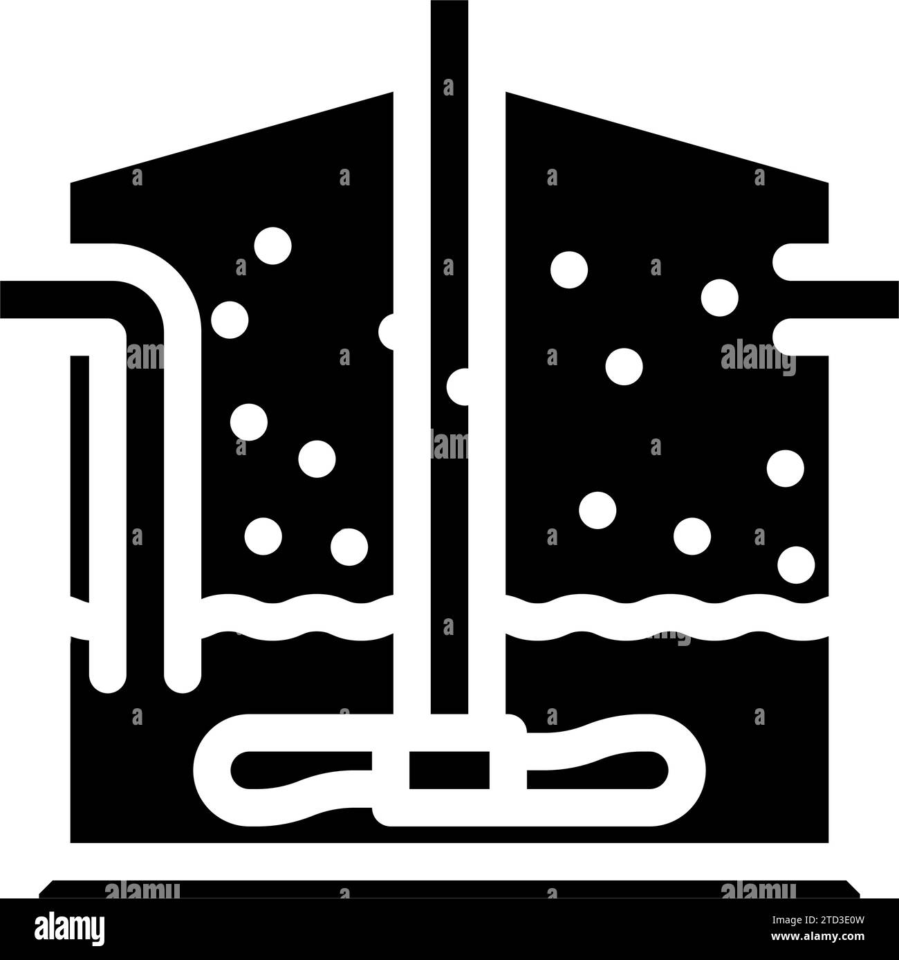 anaerobic digestion biomass energy glyph icon vector illustration Stock ...