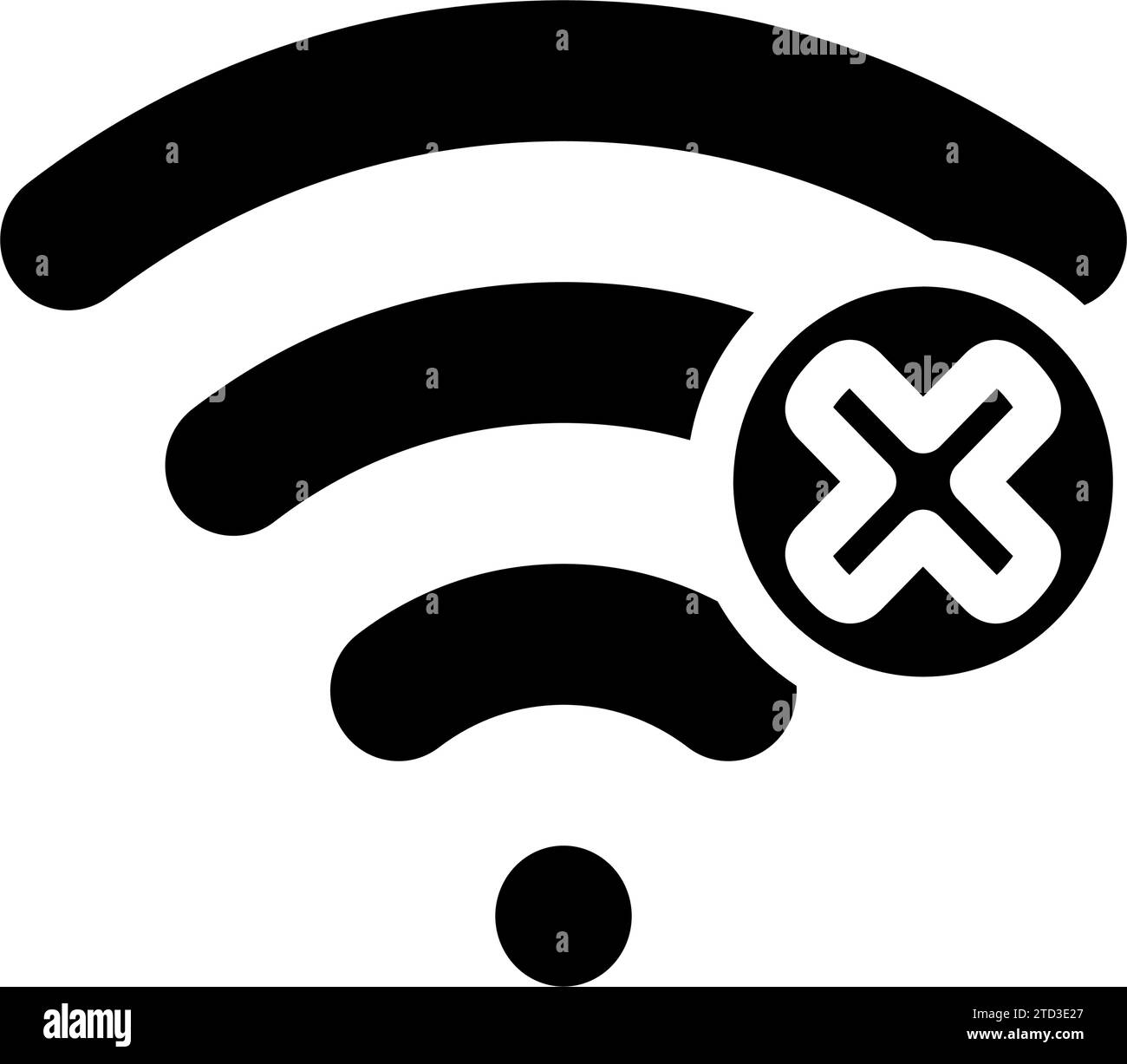 no wi fi glyph icon vector illustration Stock Vector Image & Art - Alamy