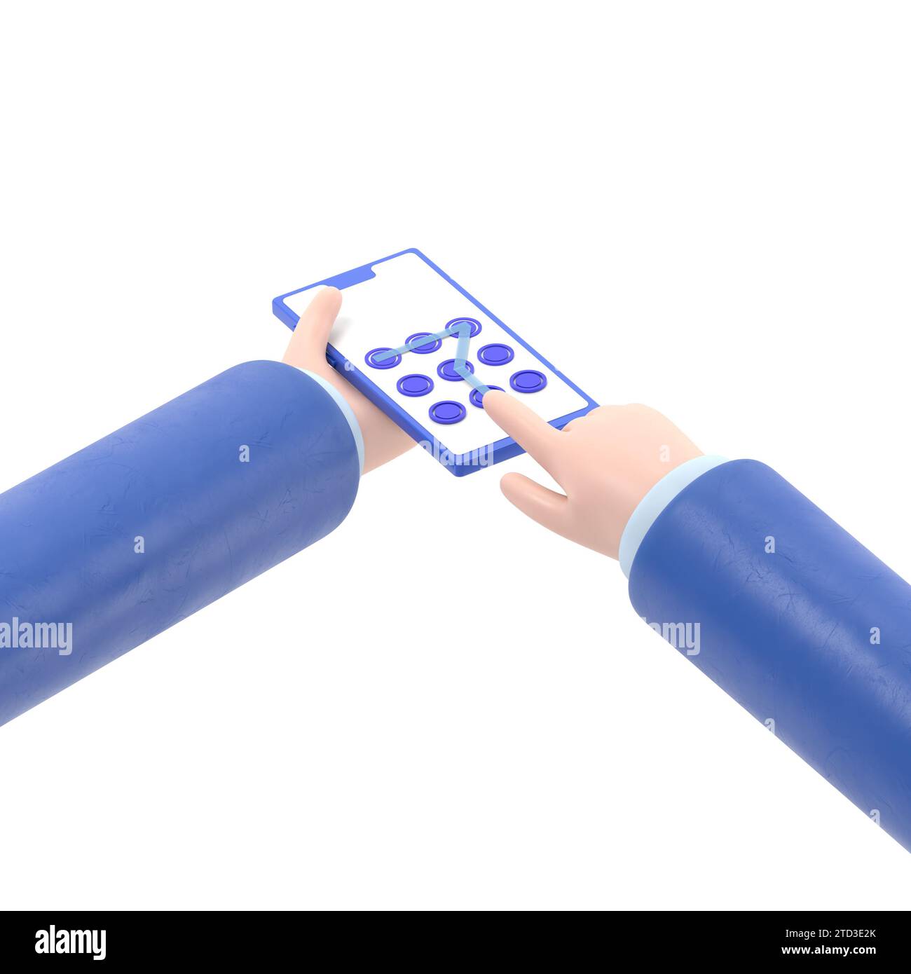 Unlock screen. Smartphone screen. Graphic pattern as a symbol of ...