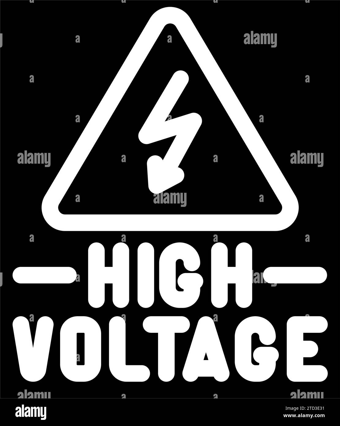 high voltage warning electric glyph icon vector illustration Stock ...
