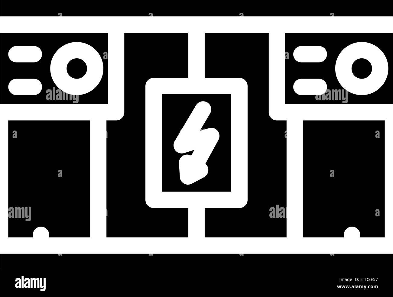 grid storage energy glyph icon vector illustration Stock Vector Image ...
