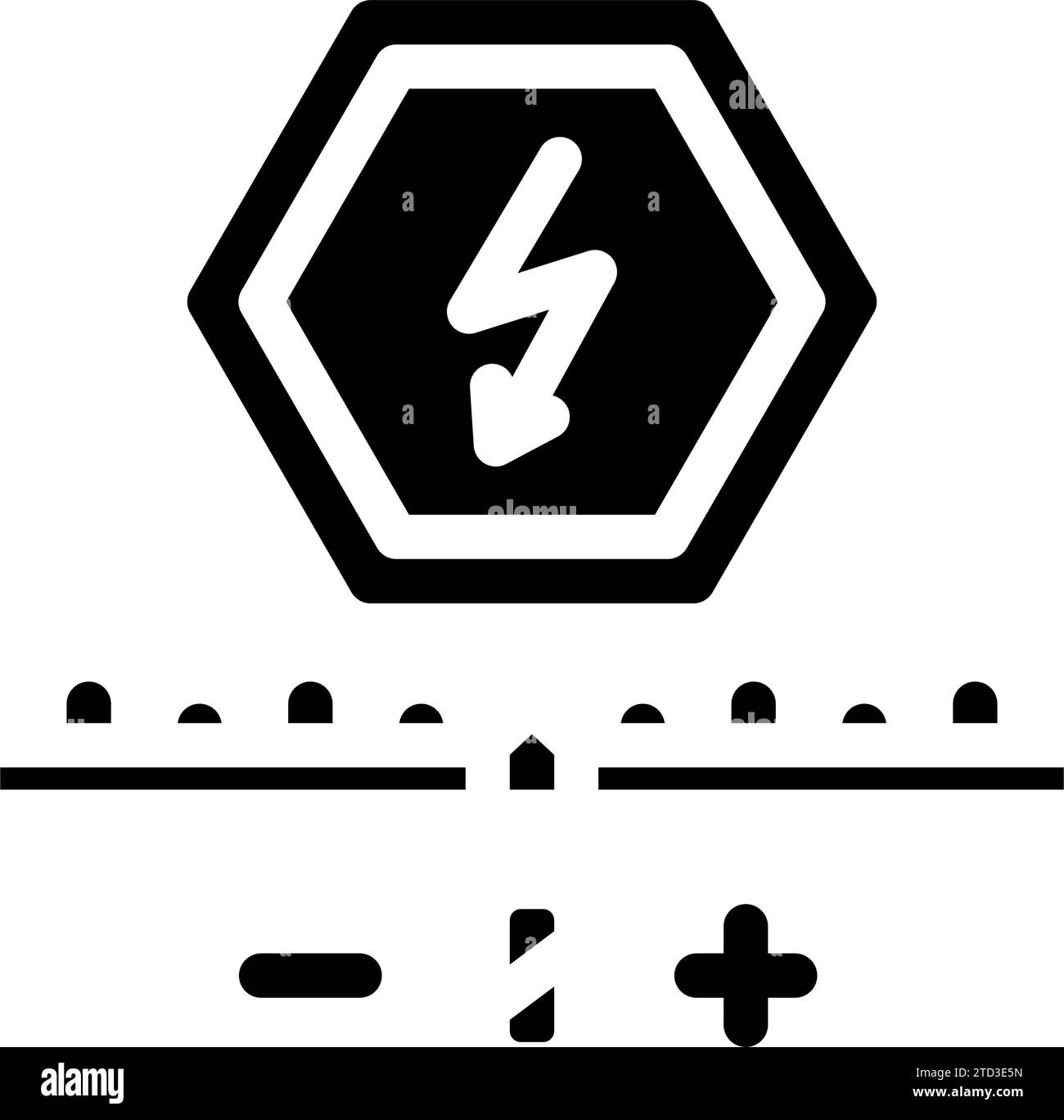 energy flow control electric glyph icon vector illustration Stock ...