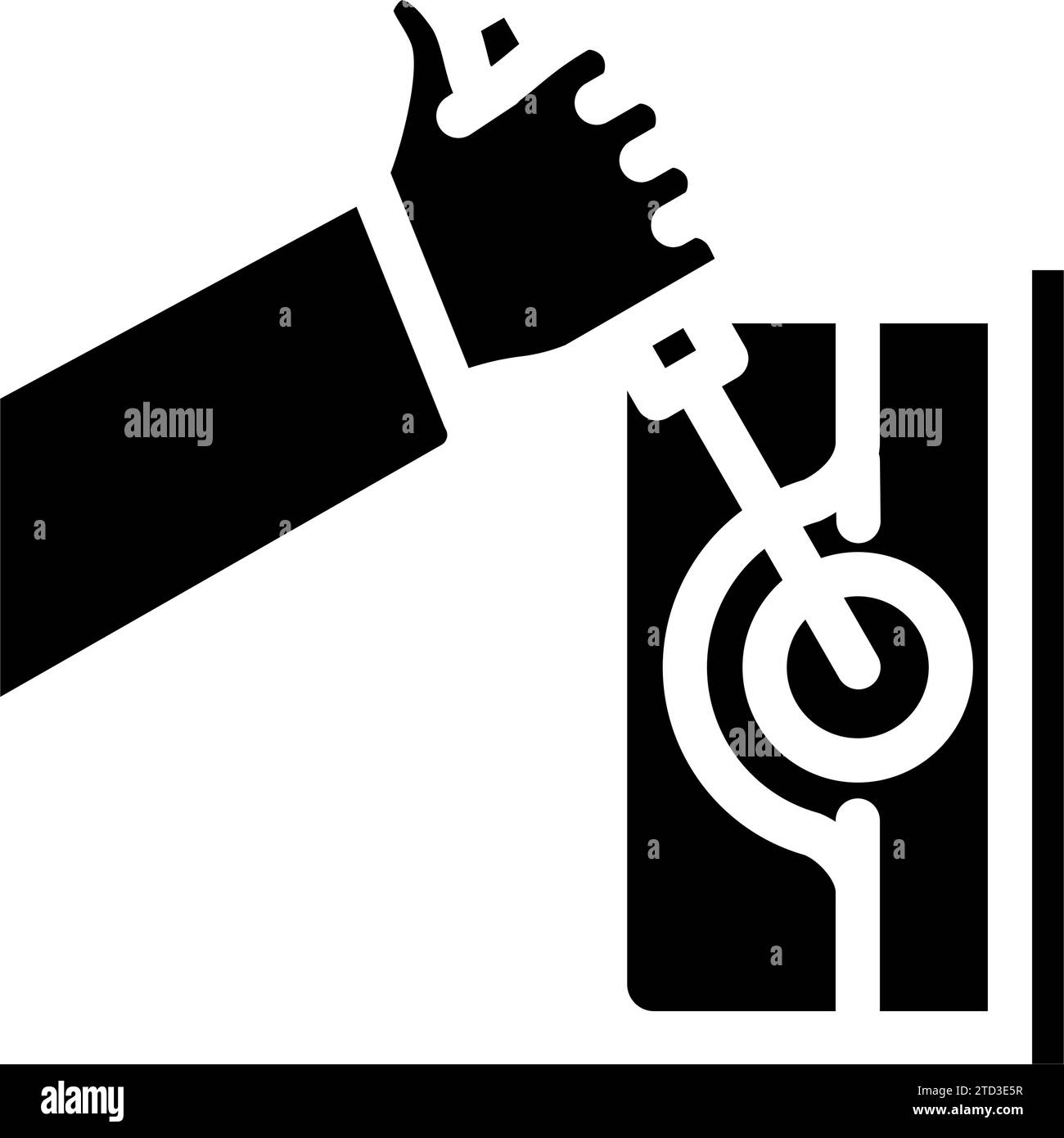 emergency response electric glyph icon vector illustration Stock Vector ...