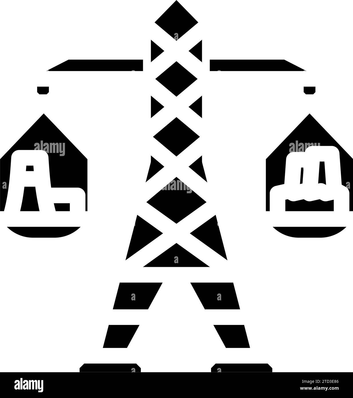 grid balancing energy glyph icon vector illustration Stock Vector Image ...