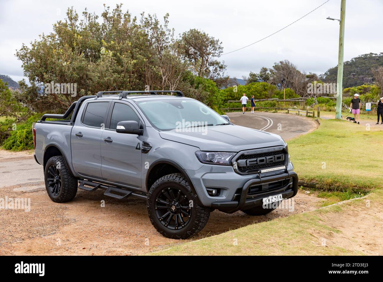 Grey Ford Ranger utility truck ute parked at Palm Beach in Sydney,NSW ...