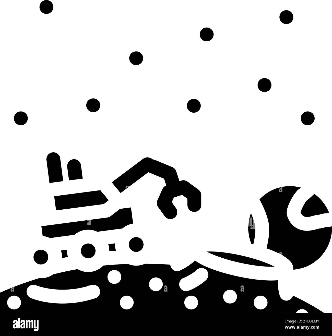lunar exploration space exploration glyph icon vector illustration ...