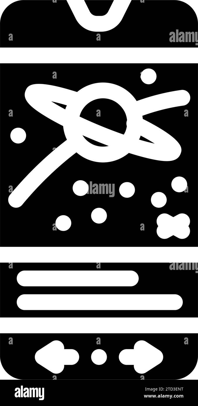 application space exploration glyph icon vector illustration Stock ...
