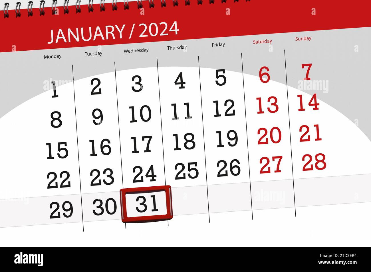 Wednesday 31 january 2024 hi-res stock photography and images - Alamy