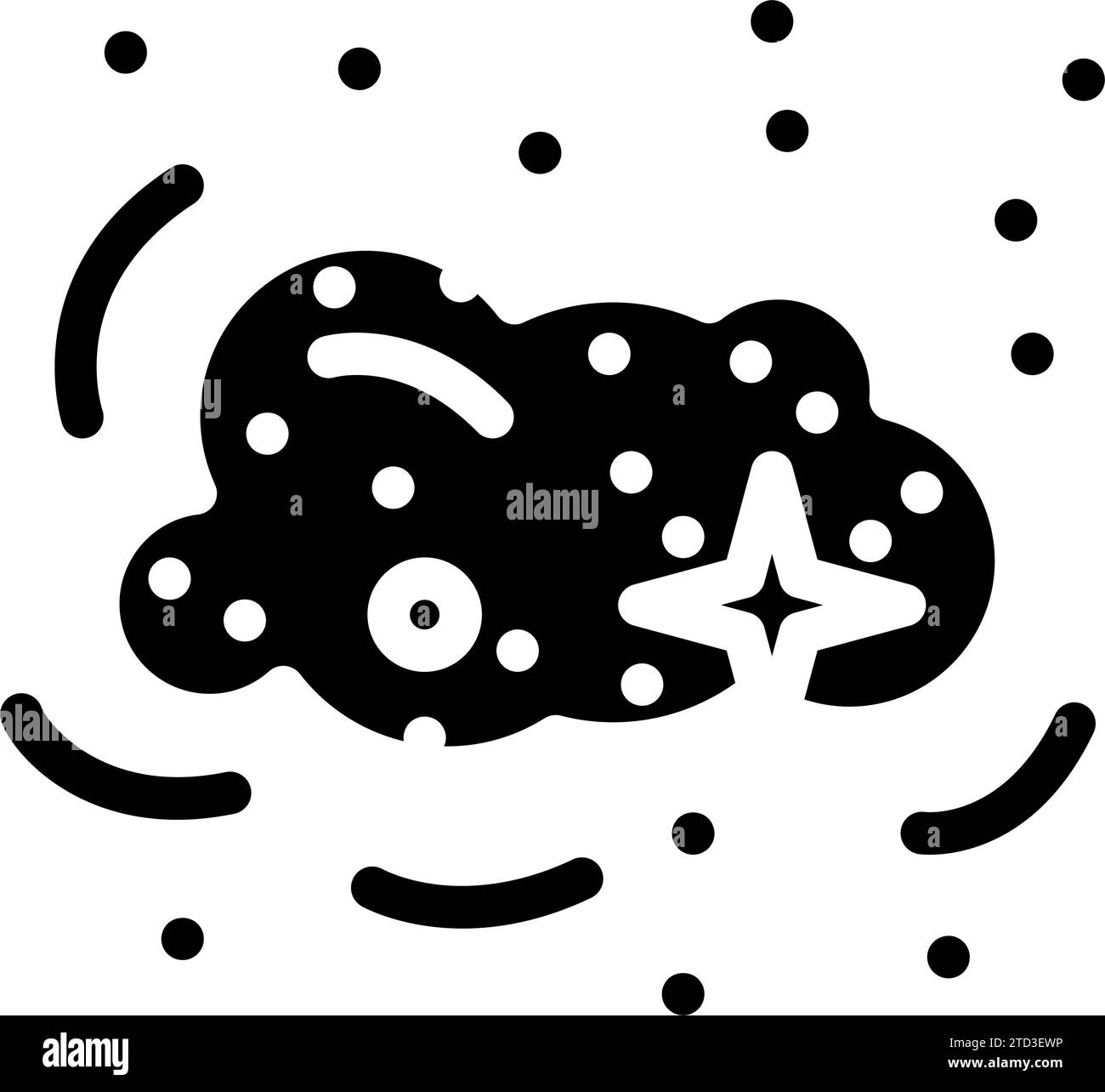 cosmic dust space exploration glyph icon vector illustration Stock ...