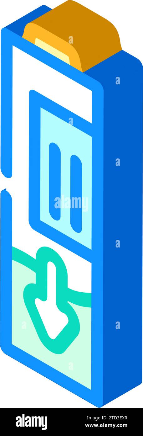 discharging battery isometric icon vector illustration Stock Vector ...