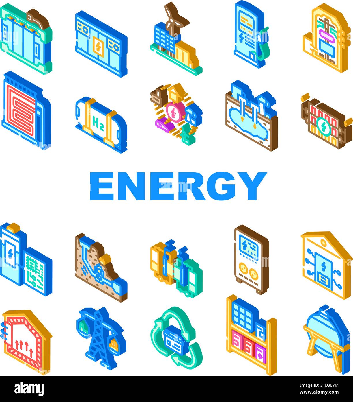 Renewable storage future solar electric Cut Out Stock Images & Pictures ...