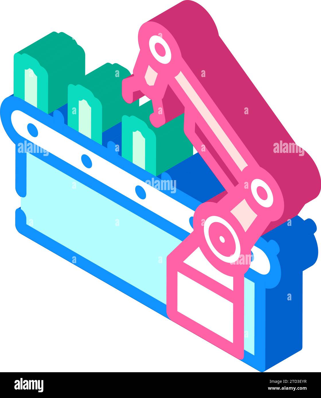 battery manufacturing isometric icon vector illustration Stock Vector ...