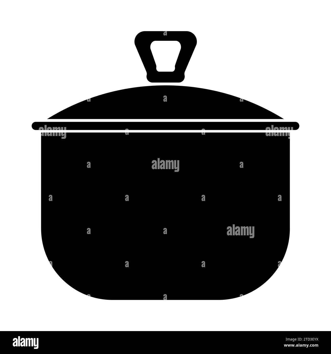 Pot black icon on white background Stock Vector Image & Art - Alamy