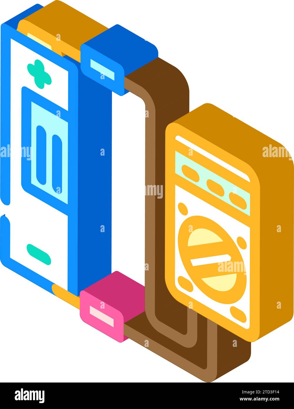 testing battery isometric icon vector illustration Stock Vector Image ...