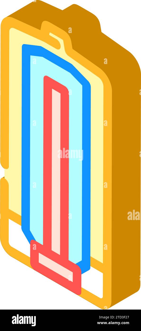 battery components isometric icon vector illustration Stock Vector ...