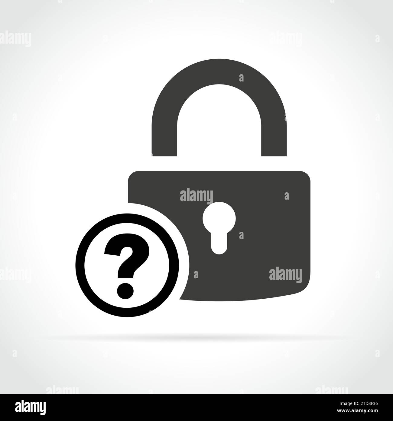 Illustration of forgot password black icon isolated Stock Vector Image ...
