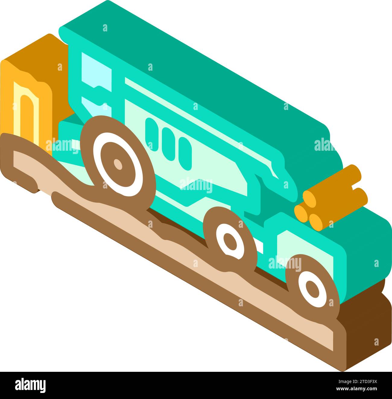 bioenergy harvesting biomass energy isometric icon vector illustration ...