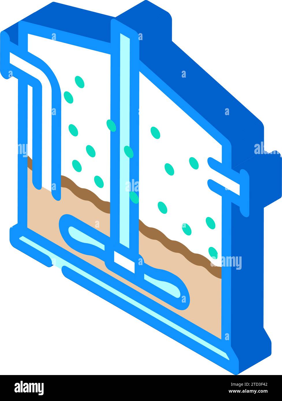 anaerobic digestion biomass energy isometric icon vector illustration ...