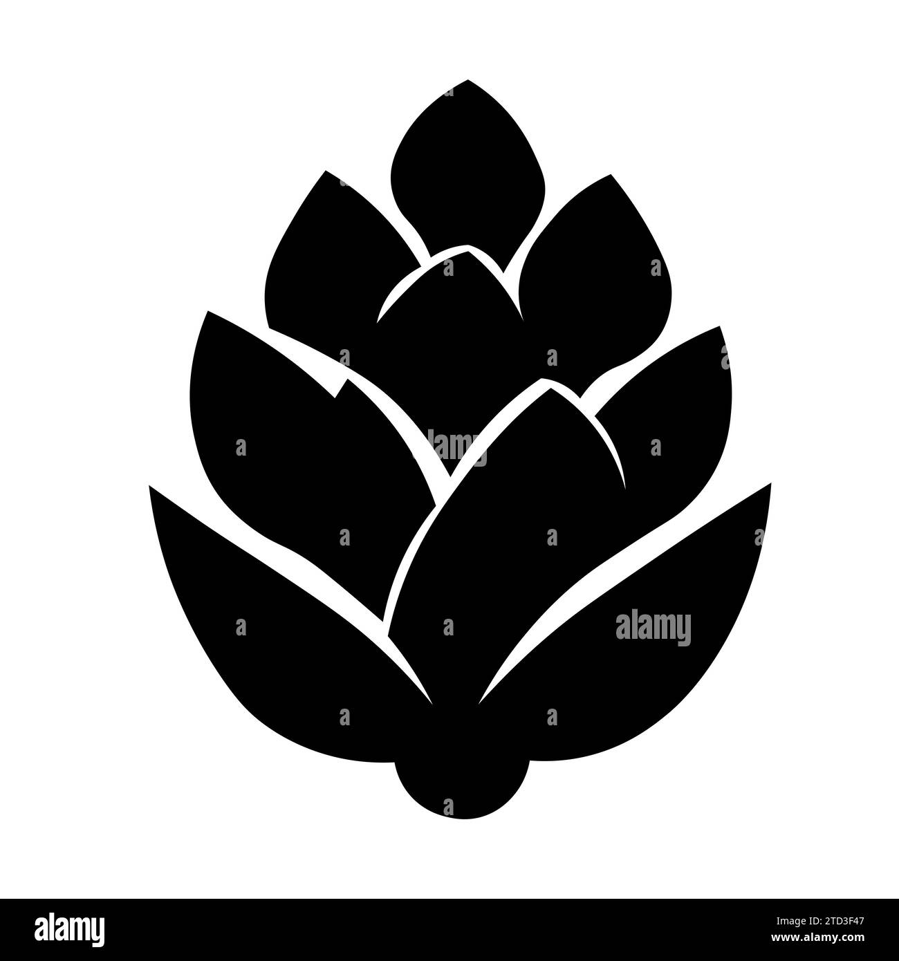 Pine cone black icon on white background Stock Vector Image & Art - Alamy