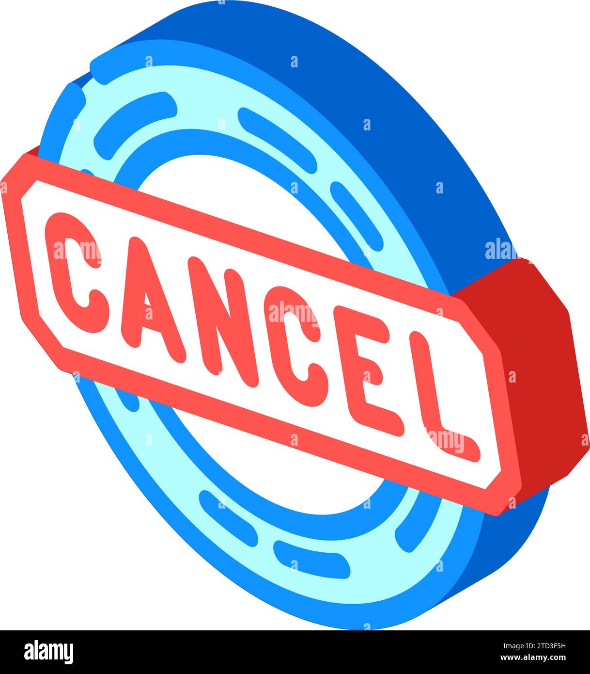 cancel close isometric icon vector illustration Stock Vector Image ...