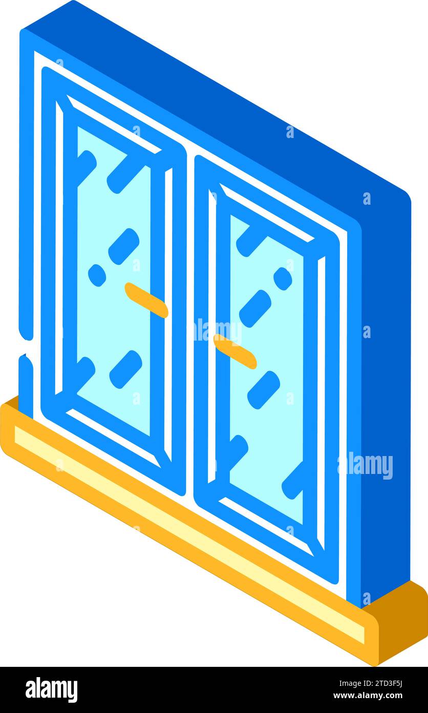 close window isometric icon vector illustration Stock Vector Image ...