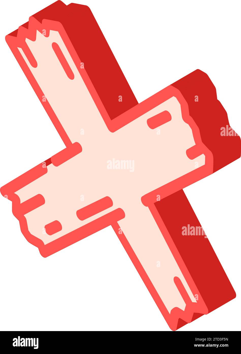 cross x mark isometric icon vector illustration Stock Vector Image ...