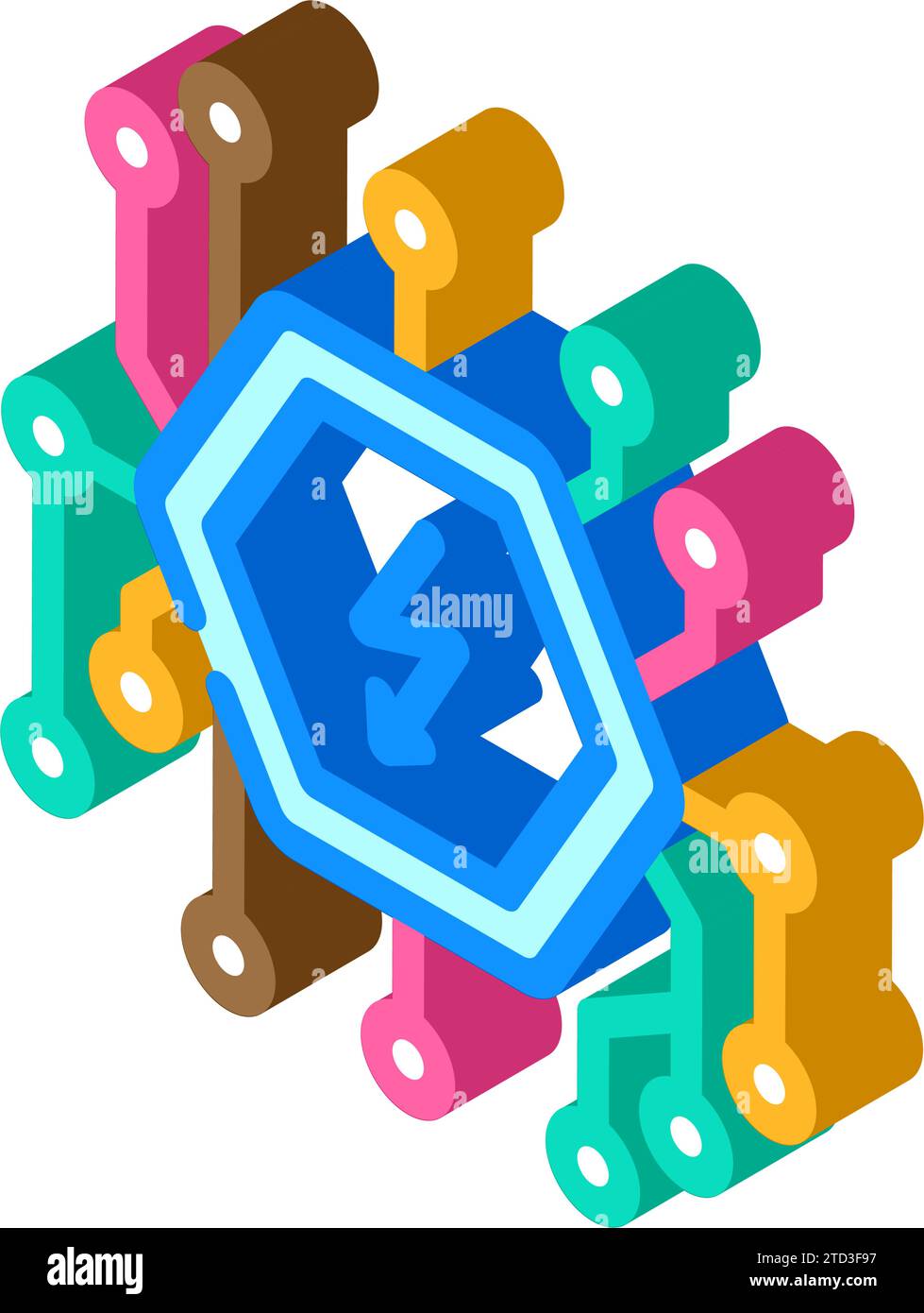 power distribution electric isometric icon vector illustration Stock ...