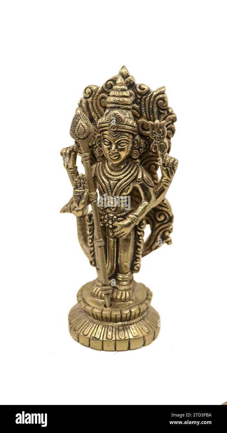 statue of hindu god of war subramanya, son of lord shiva with his ...