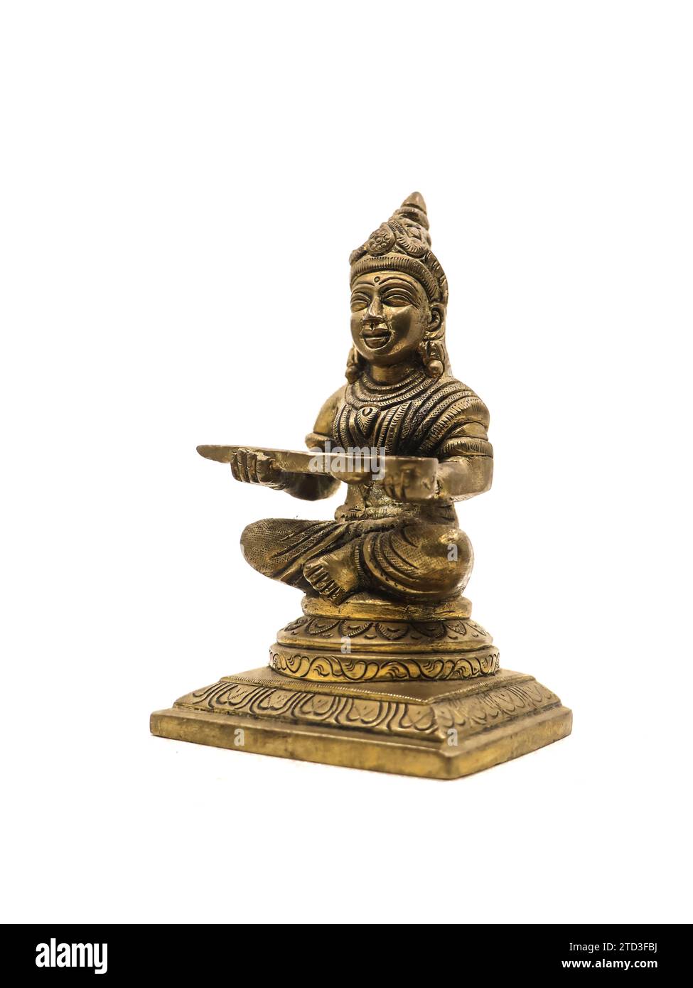 hindu goddess of food and nourishment, annapurna devi antique sitting ...