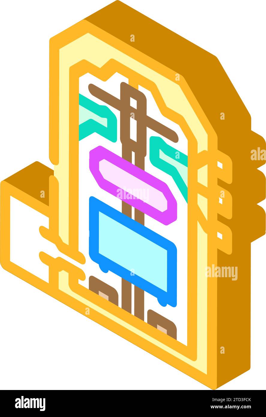 flywheel storage energy isometric icon vector illustration Stock Vector ...