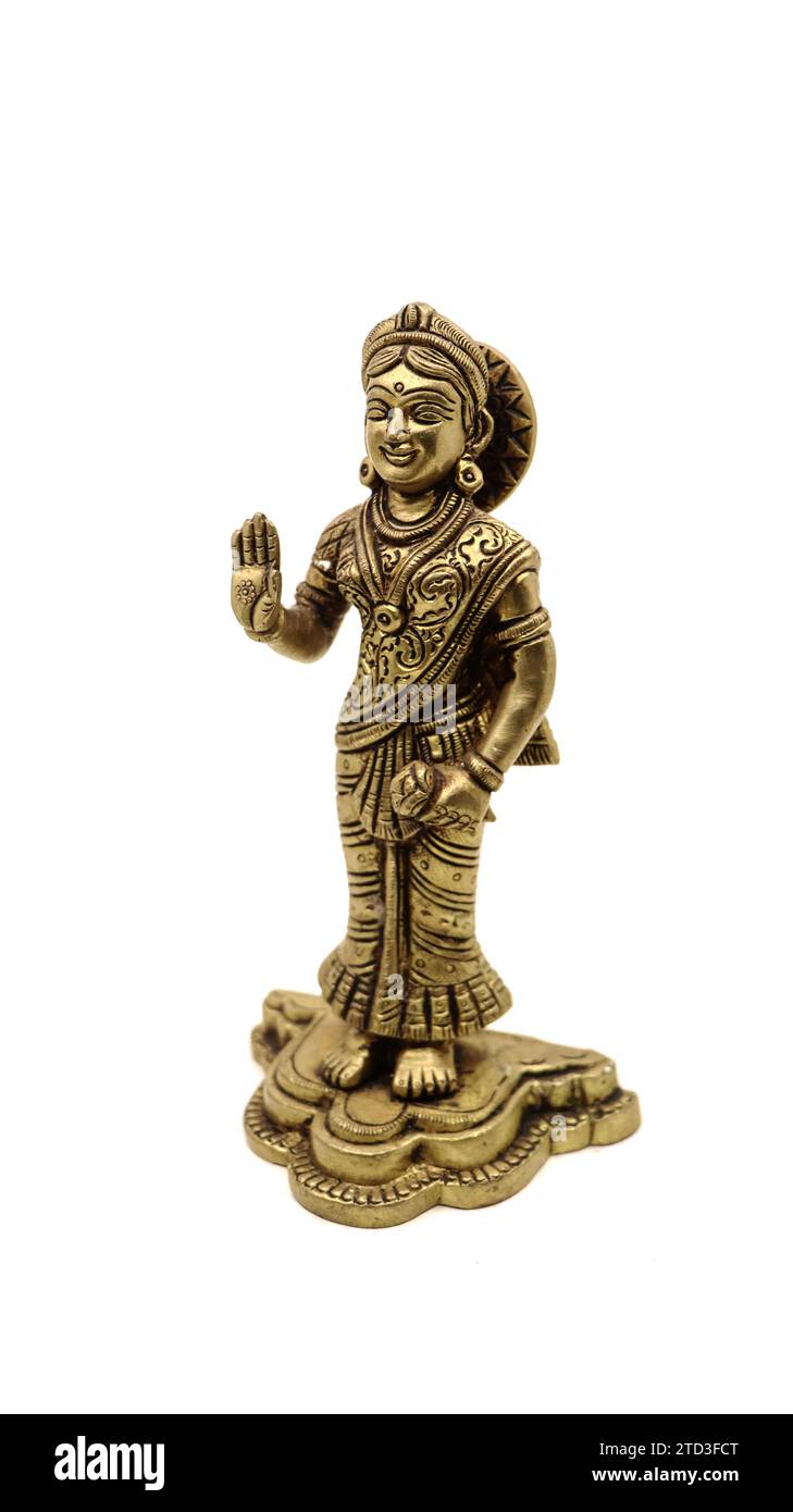 handcrafted vintage statue of a traditional indian woman in saree cloth ...