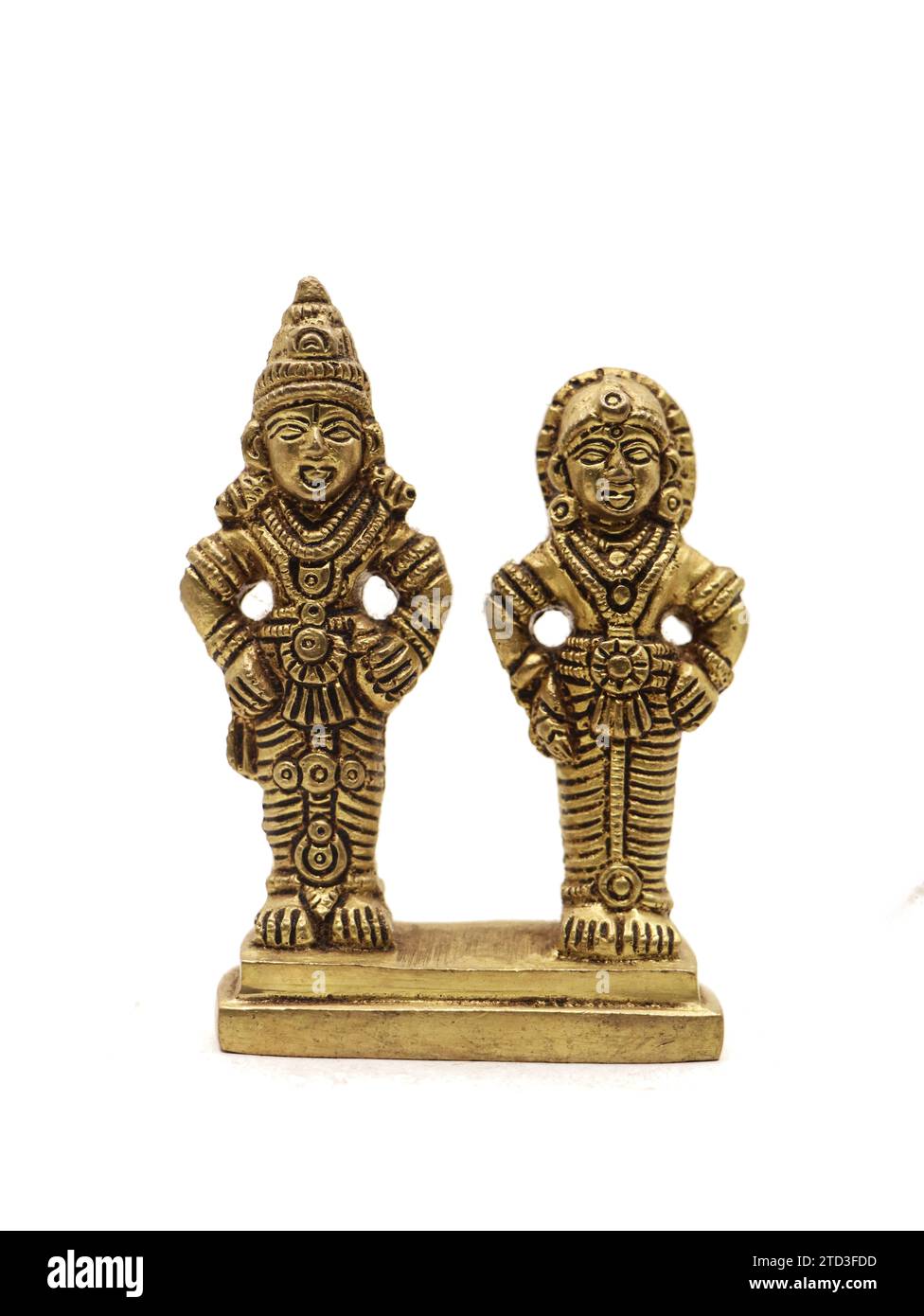 antique statue of god and goddess couple handcrafted in gold, deities ...