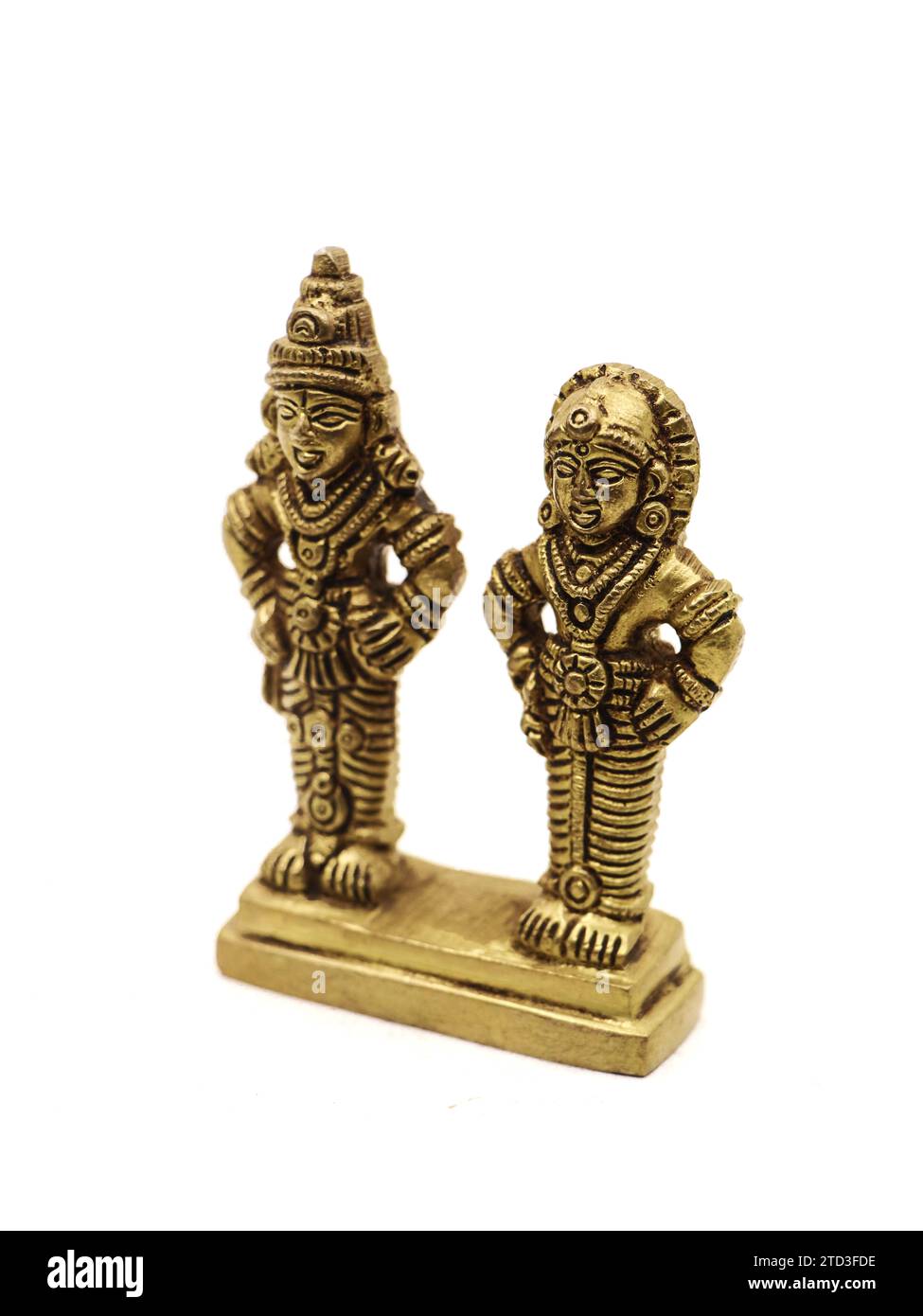 antique statue of god and goddess couple handcrafted in gold, deities ...