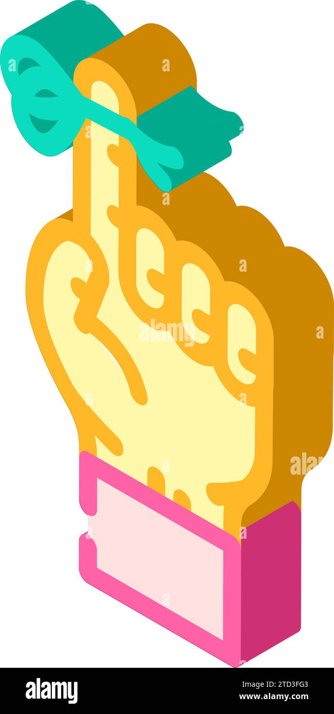 reminder ribbon list isometric icon vector illustration Stock Vector ...