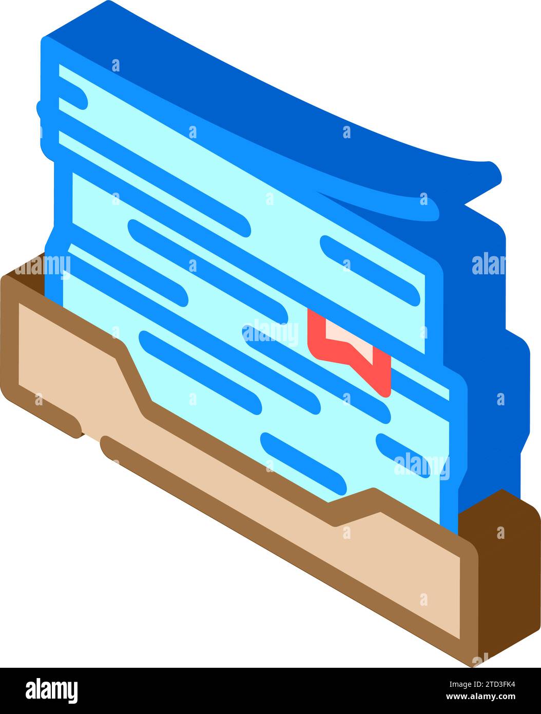 document stack list isometric icon vector illustration Stock Vector ...
