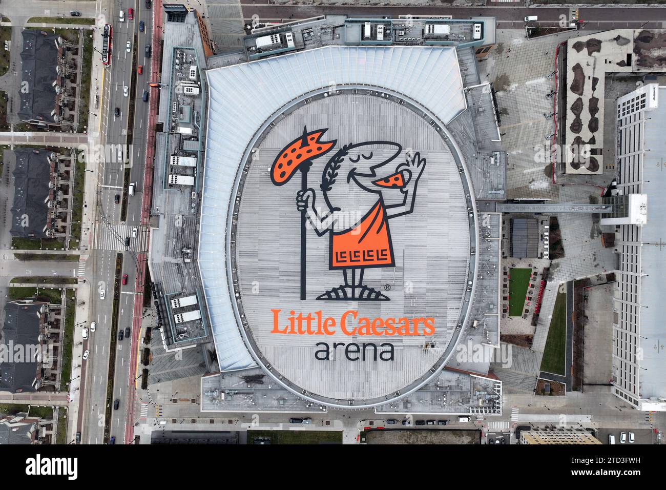 Little caesar's arena aerial hi-res stock photography and images - Alamy
