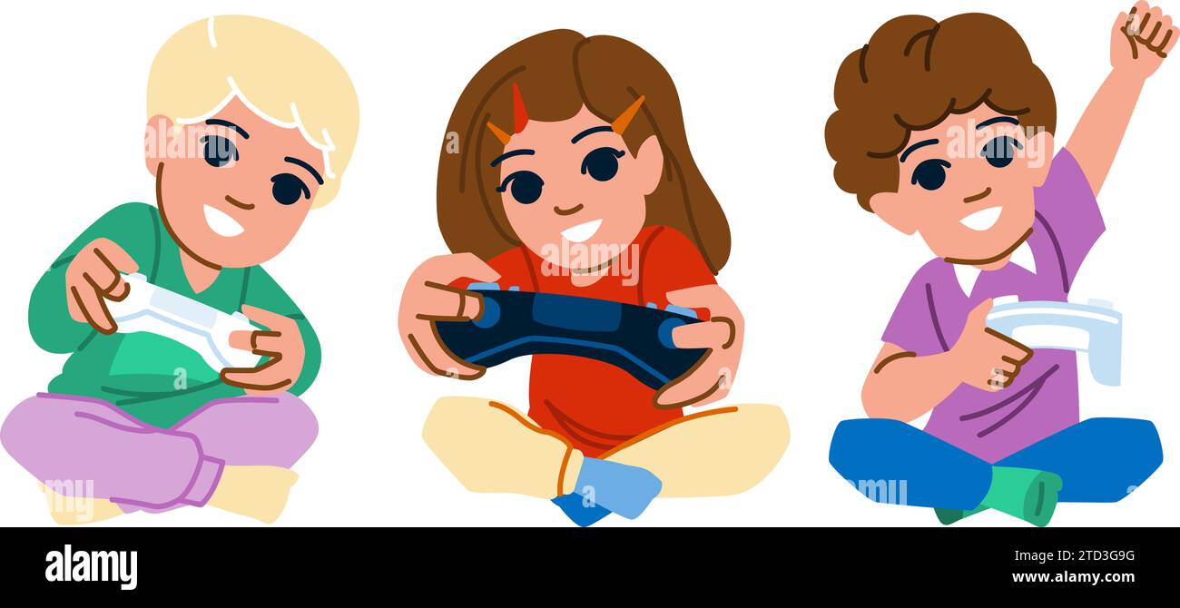 play game console kid vector Stock Vector Image & Art - Alamy