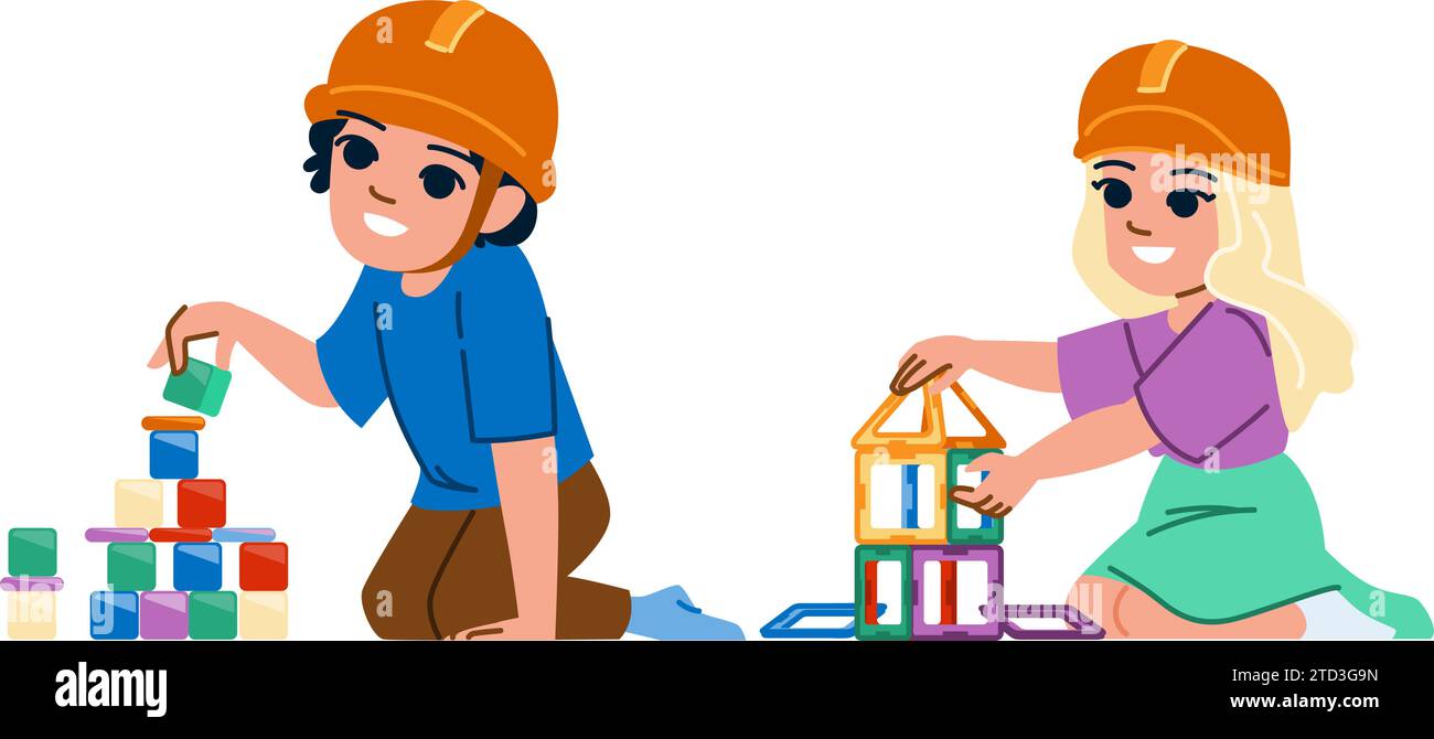 building kid builder vector Stock Vector Image & Art - Alamy