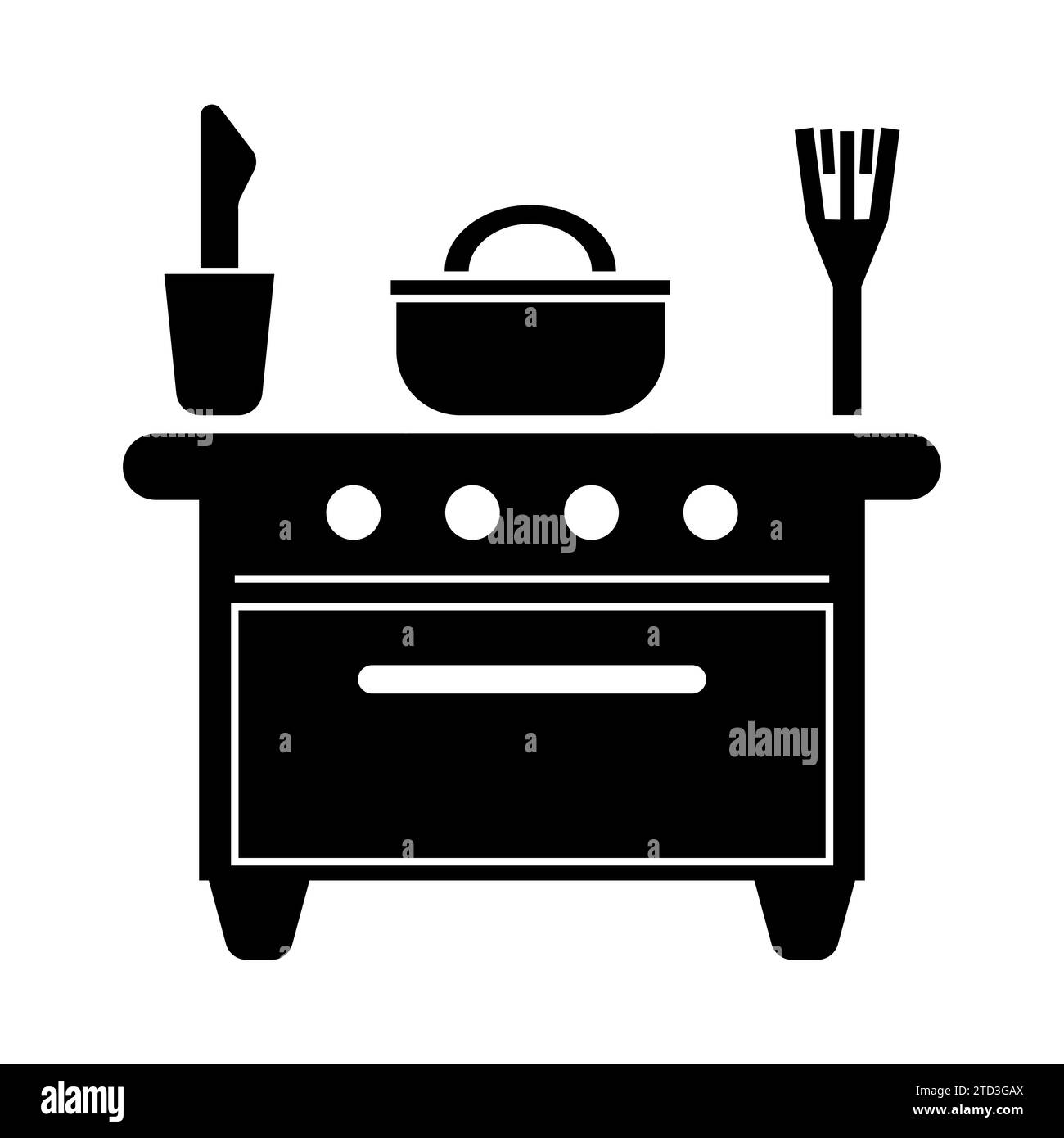 Kitchen black icon on white background Stock Vector Image & Art - Alamy