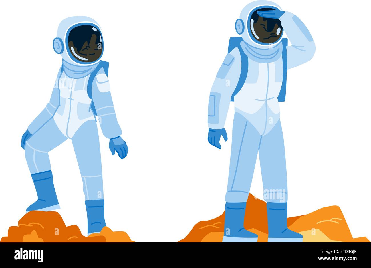 cosmonaut space exploration colonization vector Stock Vector Image ...